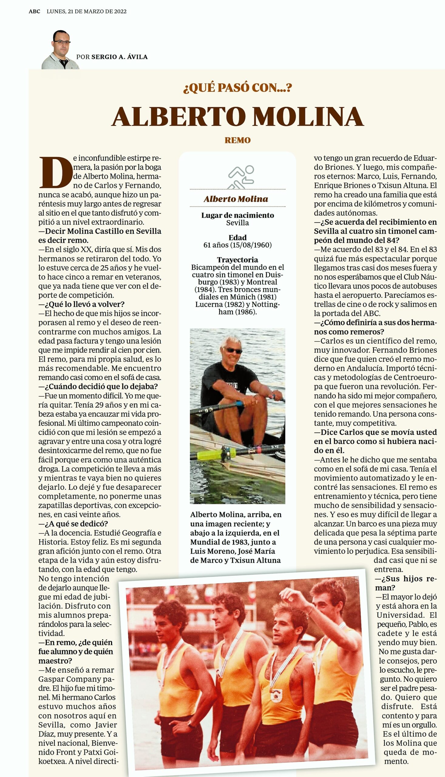 #SomosNáutico / ¿Qué pasó con... Alberto Molina? - Club Náutico Sevilla