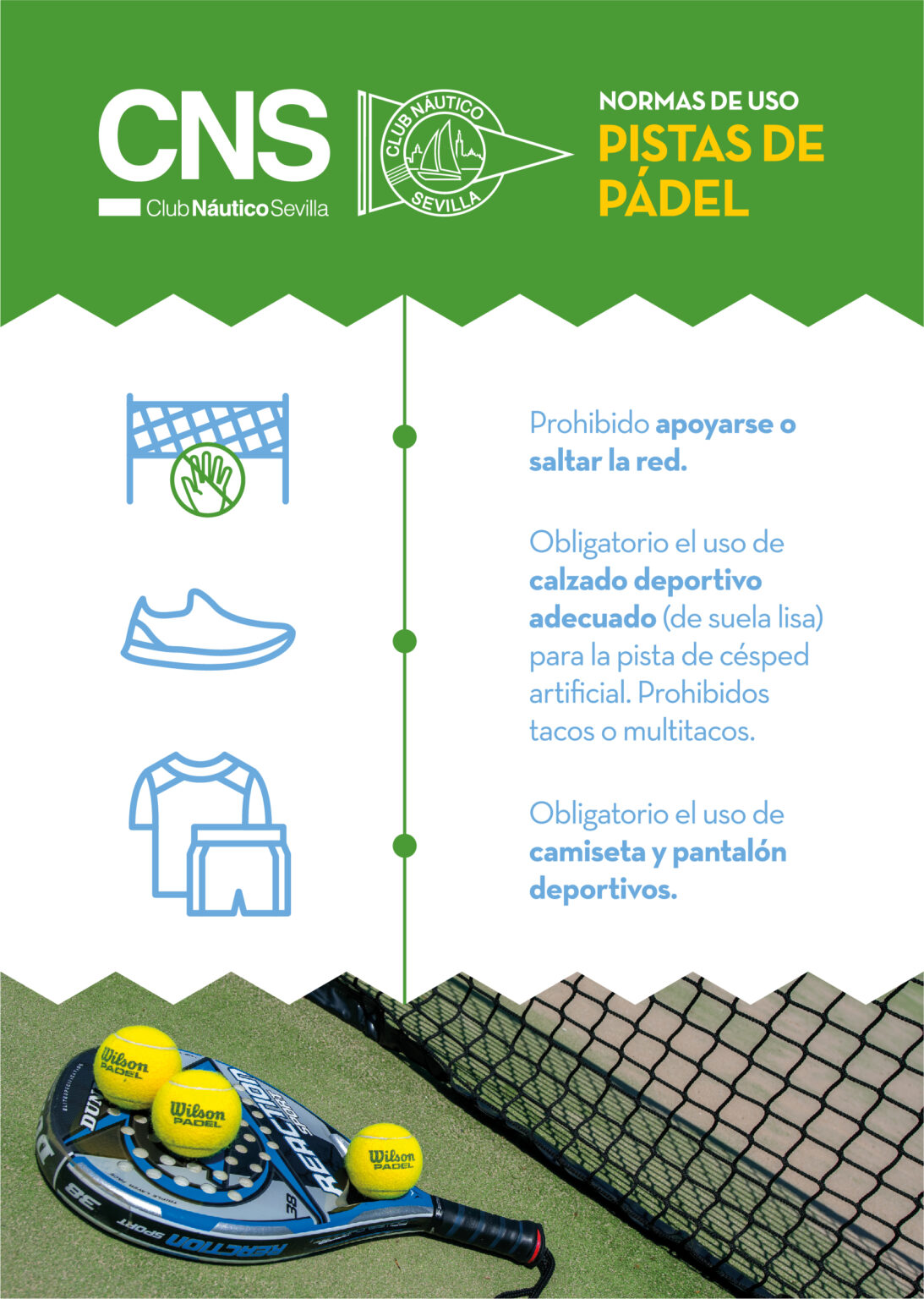 Normas de uso de las pistas de pádel - Club Náutico Sevilla